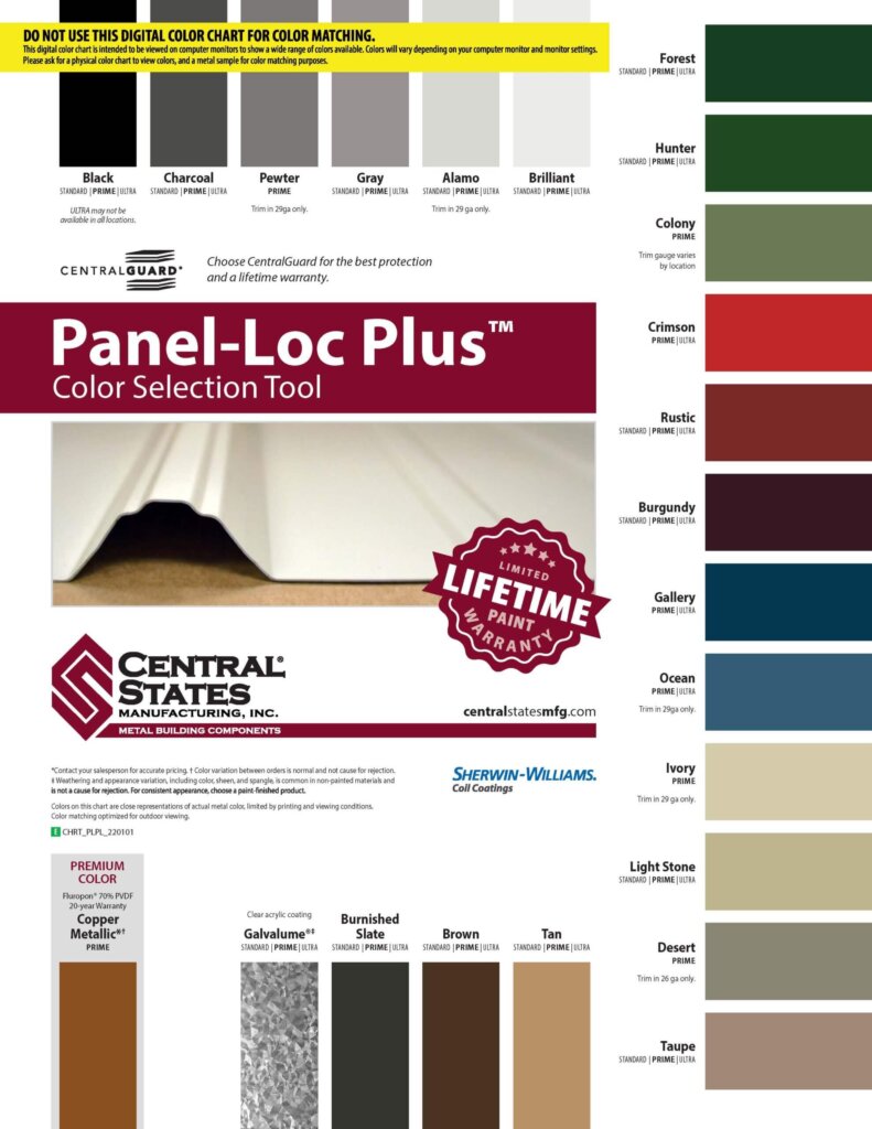 Metal Color Charts - Reibus Logistics