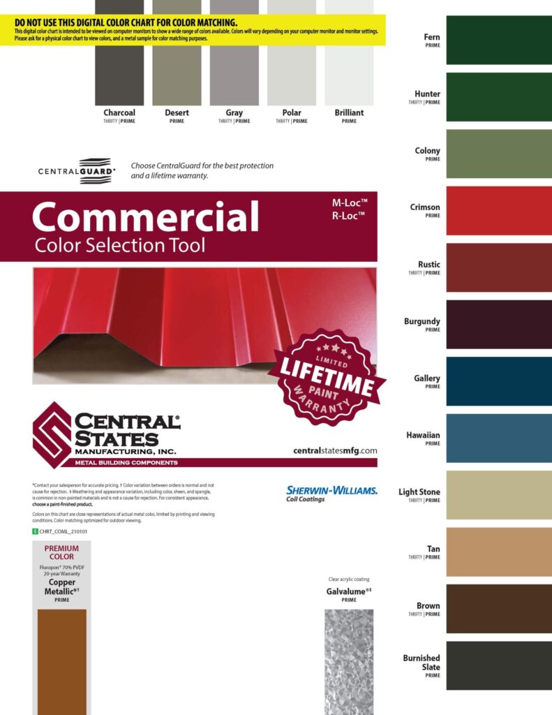 Metal Color Charts - Reibus Logistics
