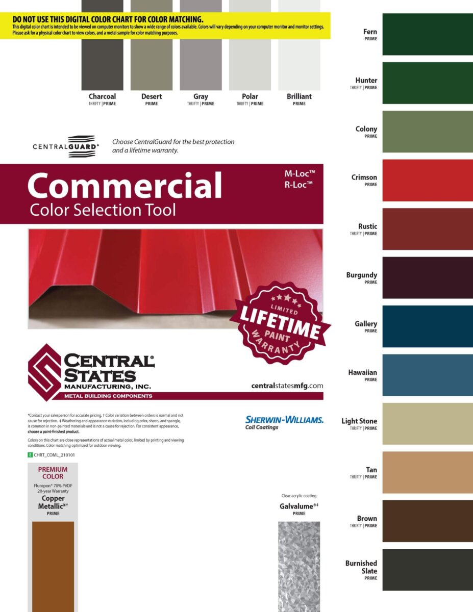 Metal Color Charts - Reibus Logistics