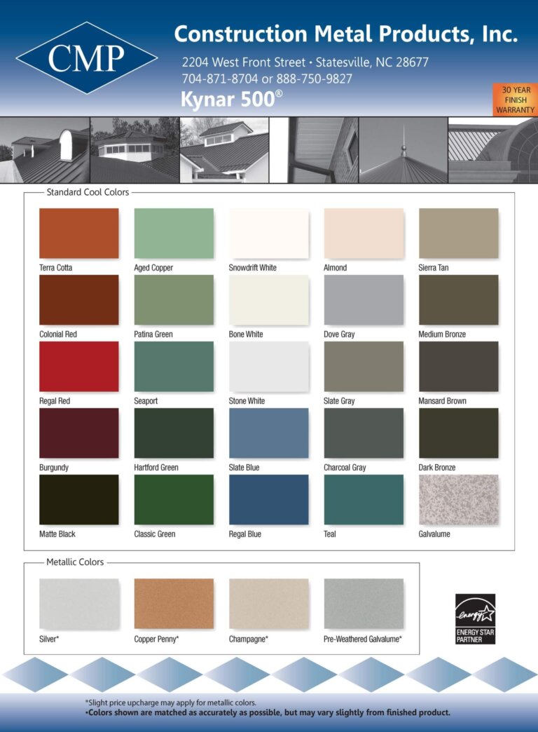 Metal Color Charts - Reibus Logistics